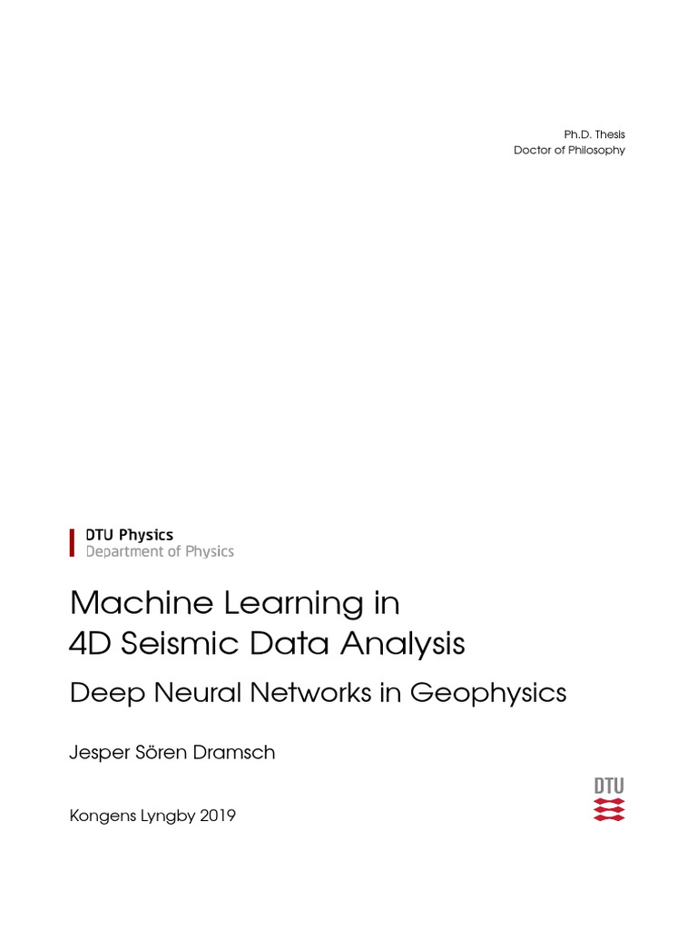 Machine Learning in 4D Seismic | PDF | Machine Learning | Deep Learning