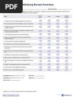 Maslach-burnout-Inventory Standardized Questionnaire and Scoring | PDF ...