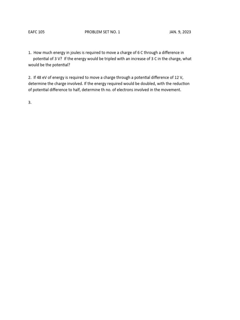 Eafc 105 Problem Set 1 | PDF Eafc 105 Problem Set 1 | PDF