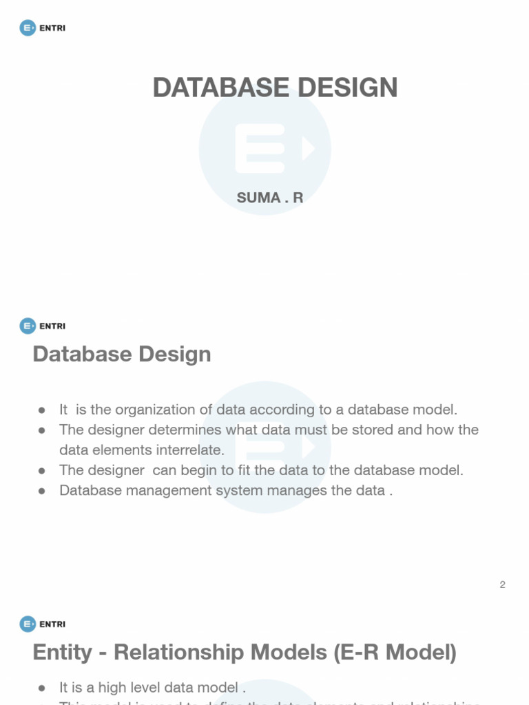 Database Design Pdf Database Design Databases