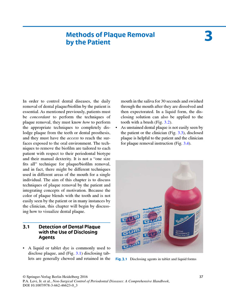 Patient Techniques for Plaque Removal | PDF | Toothbrush | Periodontology