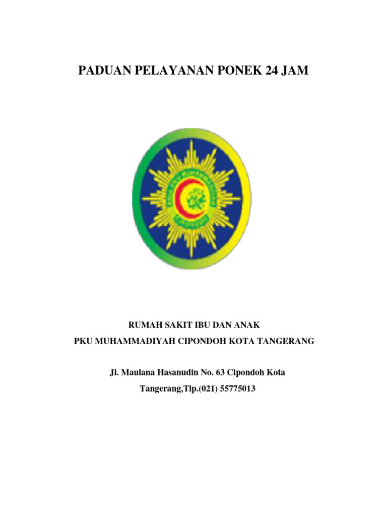 A) PADUAN PELAYANAN DAN PERATURAN DIREKTUR PONEK 24 JAM | PDF ...