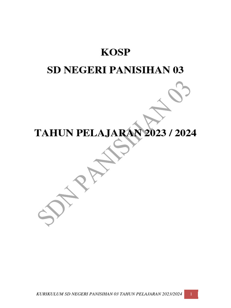 KOSP 2023-2024 | PDF