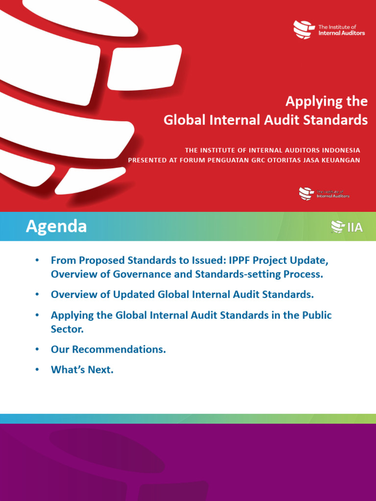 IIA - Applying The Global Internal Audit Standards - AIS | PDF ...