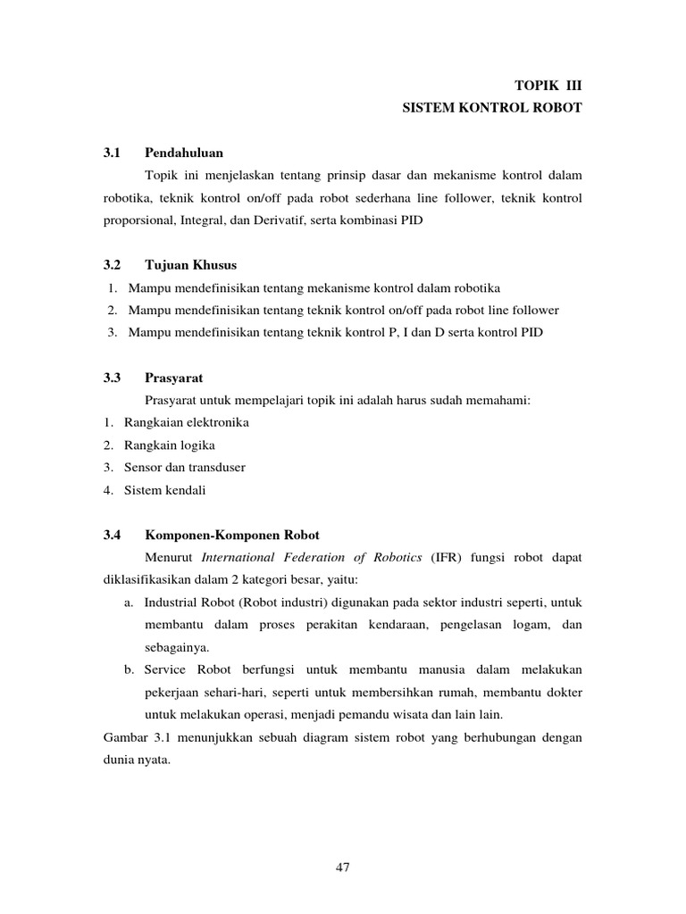 Sistem Kontrol Robot | PDF | Teknologi & Rekayasa Sistem Kontrol Robot | PDF | Teknologi & Rekayasa