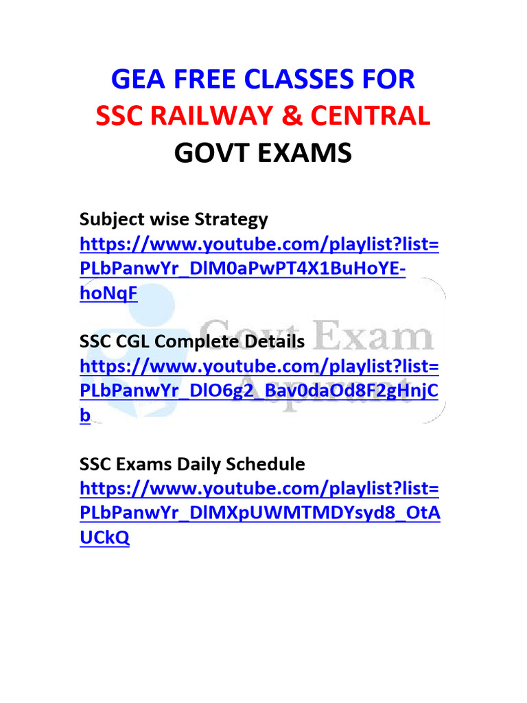 Free SSC & Govt Exam Prep Classes | PDF | Computers