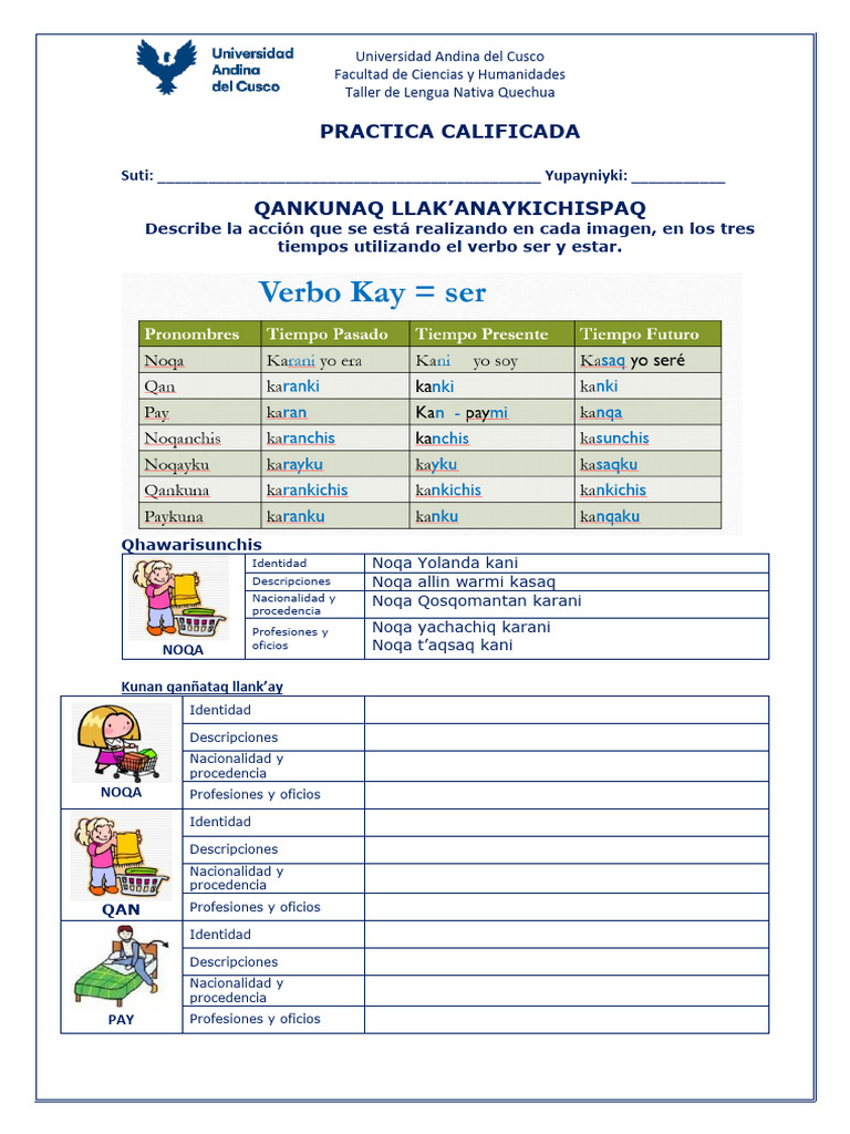 6-Practica Pronombres y Verbo Kay (Ser Estar) | PDF | Lingüística | Idiomas