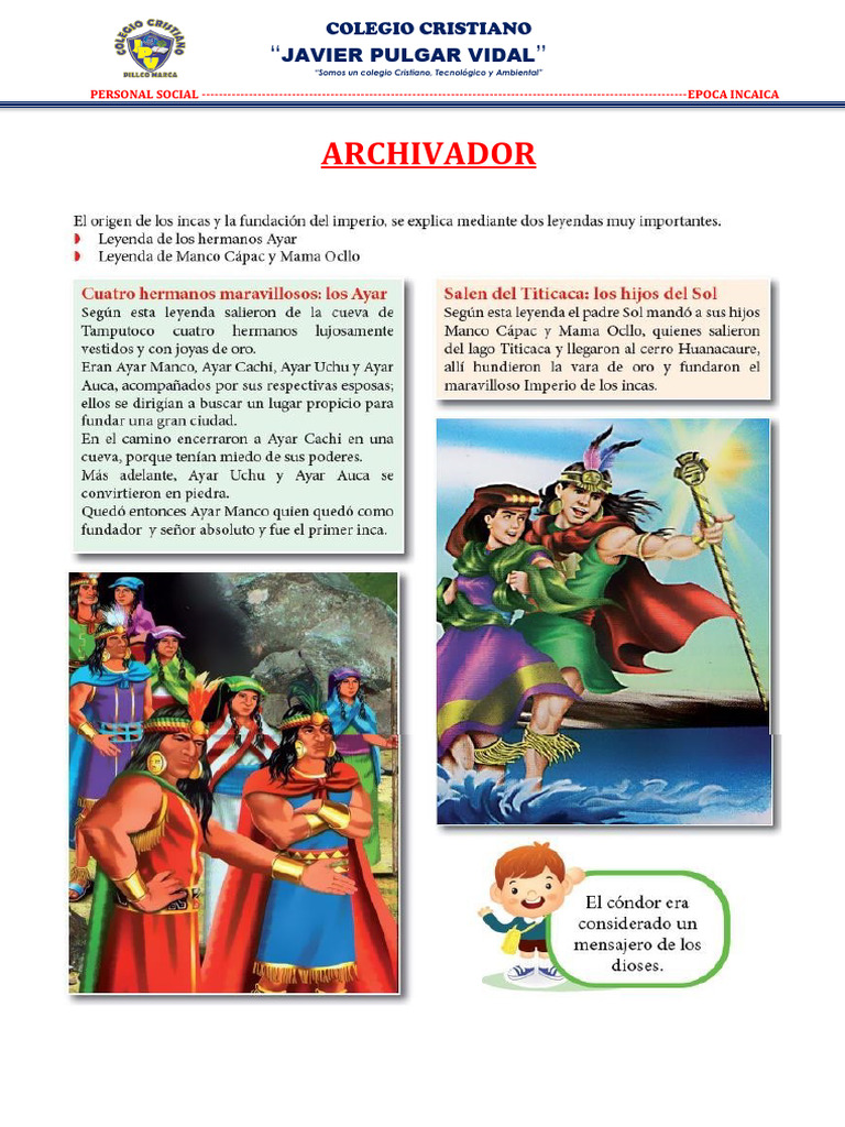 PERSO IIII Epoca-Incaica-para-Primero-de-Primaria | Descargar gratis ...