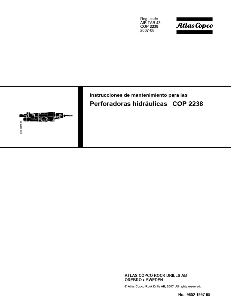 9852 1997 05 Maintenance Instruction COP 2238 | PDF | Tornillo ...