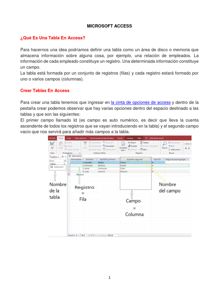 Microsoft Access 2 | PDF | Tipo de datos | Información