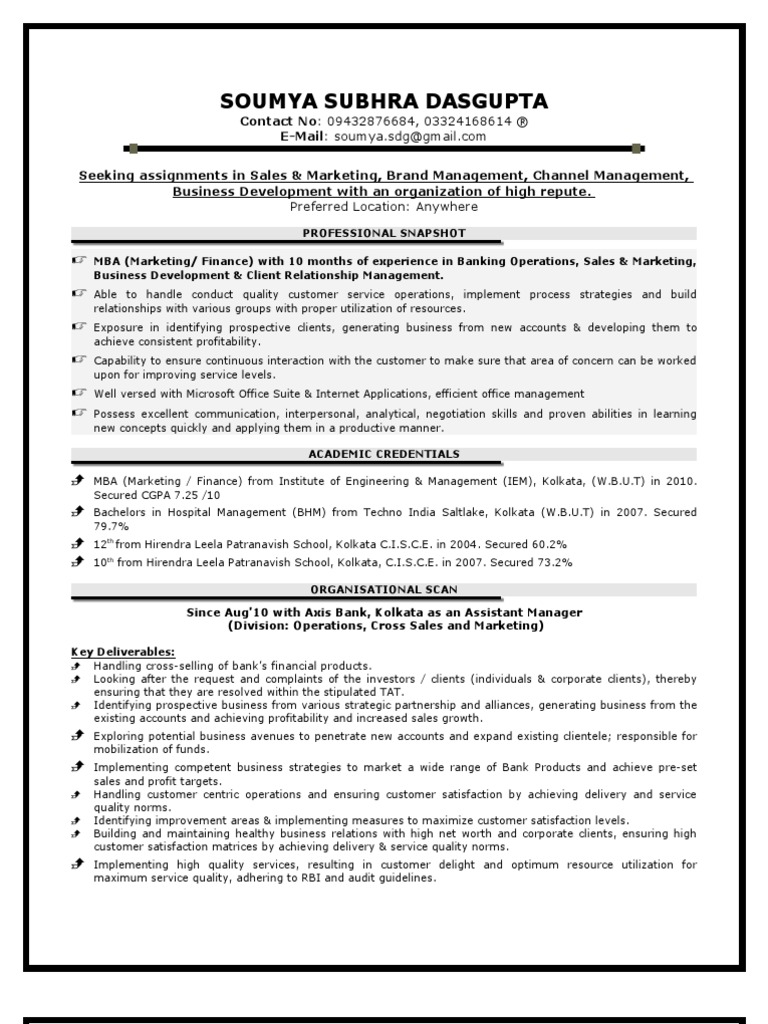 Soumya CV Marketing | PDF | Business Development | Sales