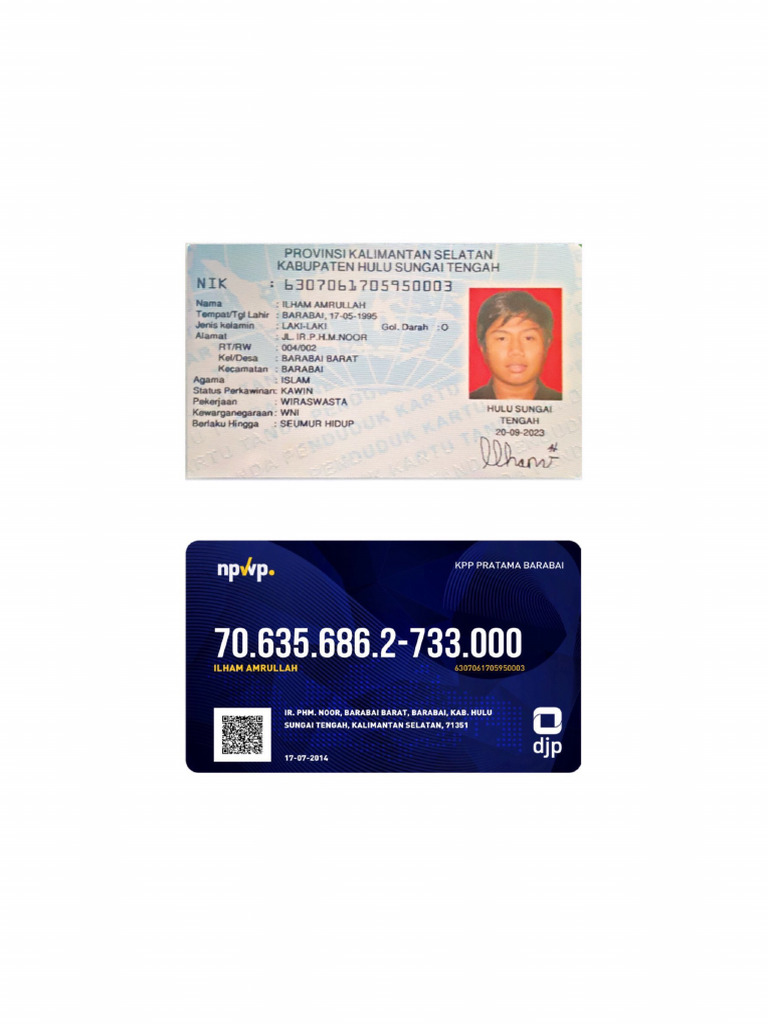 KTP NPWP Ilham A | PDF