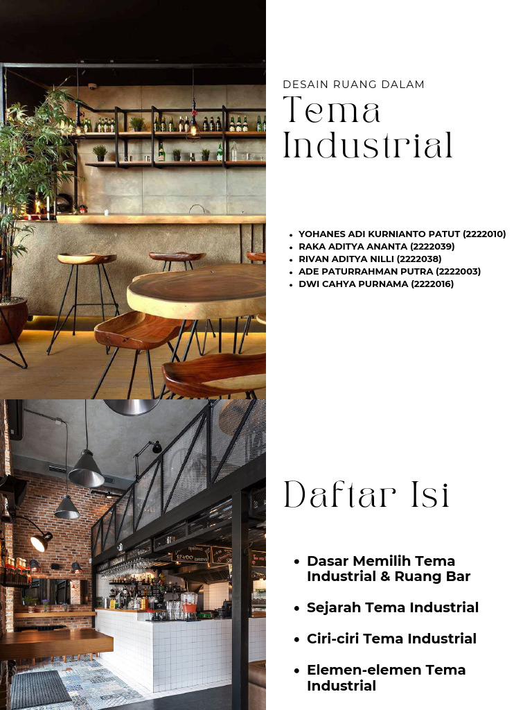 Ruang Bar Industrial DRD | PDF | Seni | Teknologi & Rekayasa