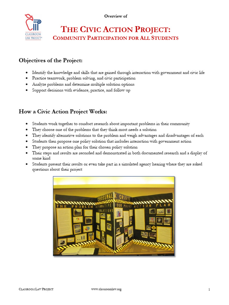 Civic Action Project Packet | PDF | Policy