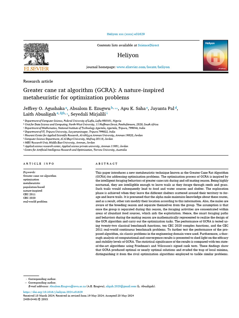 Corrected Proof: Greater Cane Rat Algorithm (GCRA) : A Nature-Inspired Metaheuristic For ...