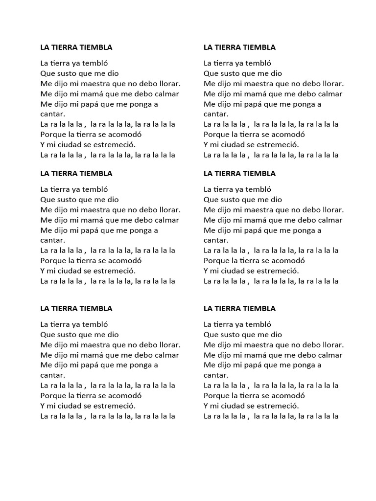La Tierra Tiembla | PDF | Poesía