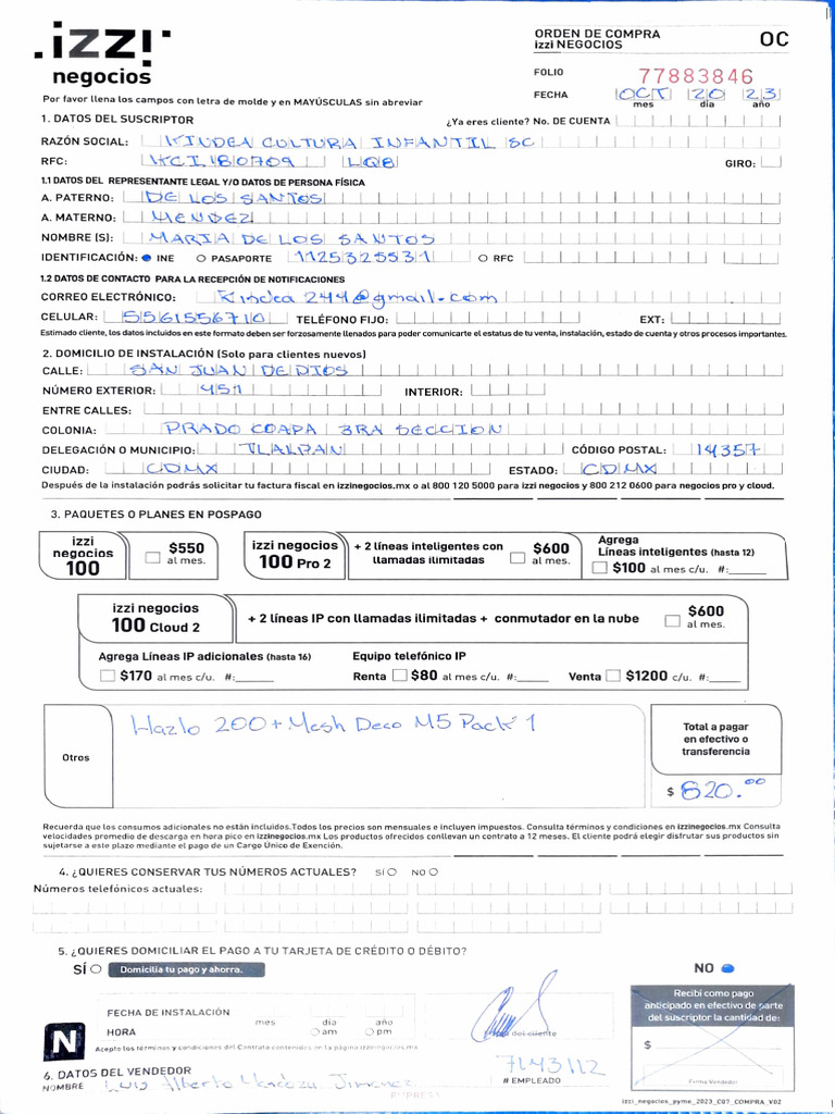 Contrato 2 Izzi Pyme Kindea | PDF | Telecomunicaciones | Industrias de servicio