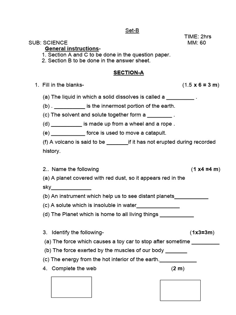 Science Paper - 1 | PDF | Saturn | Planets