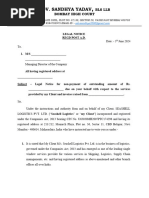 Sample Legal Notice 138 | PDF | Cheque | Negotiable Instrument
