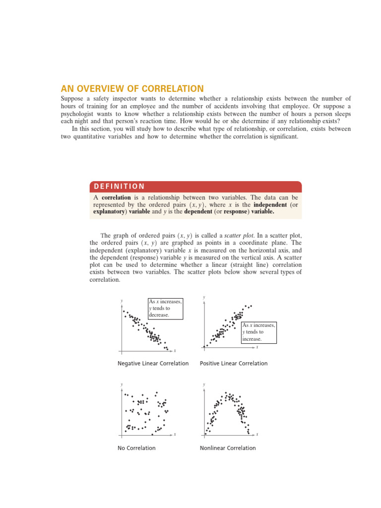 Correlation Coefficient | PDF | Scatter Plot | Statistical Analysis
