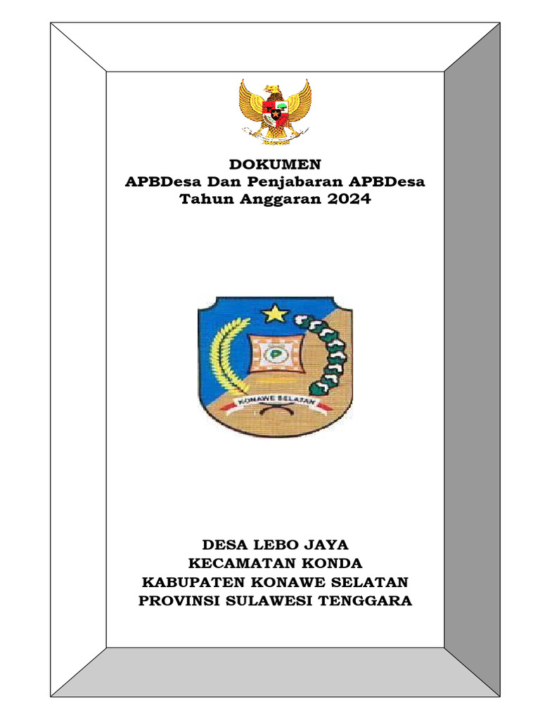 Dokumen Kelengkapan Apbdesa Dan Penjabaran Apbdesa Tahun 2024 | PDF