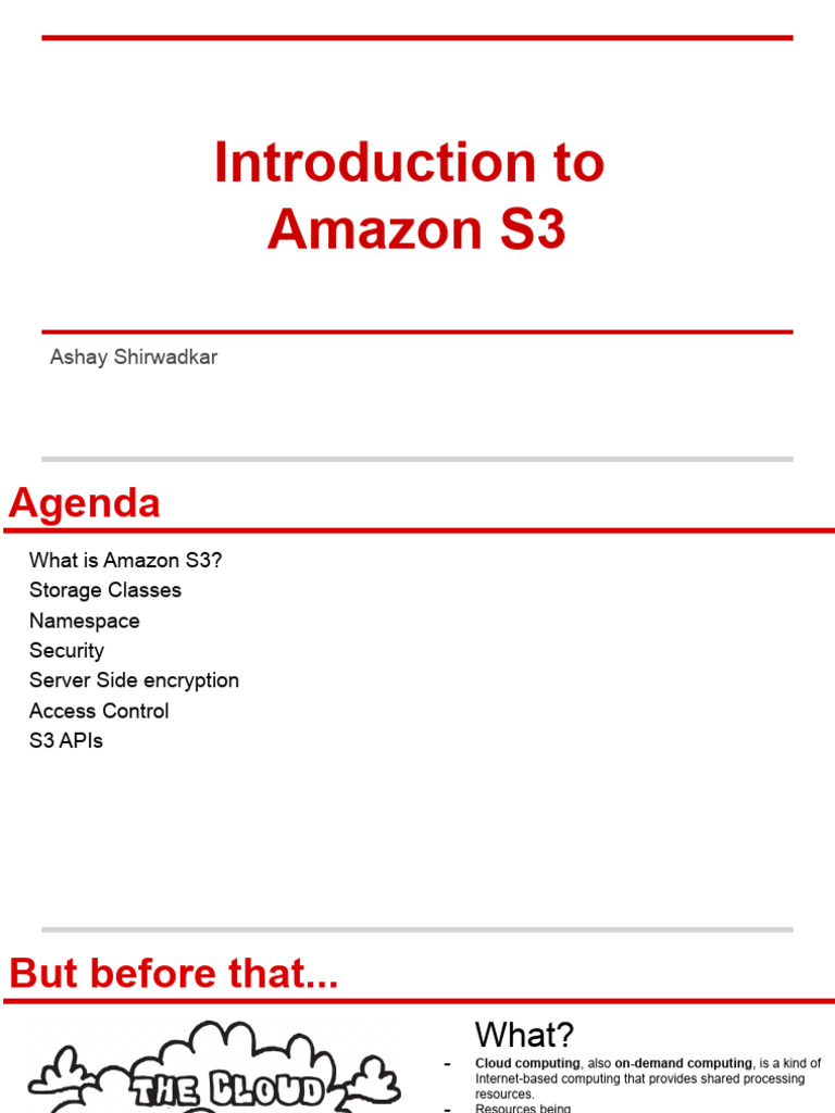 Introduction To Amazon s3 | PDF | Cloud Computing | Computer Data Storage