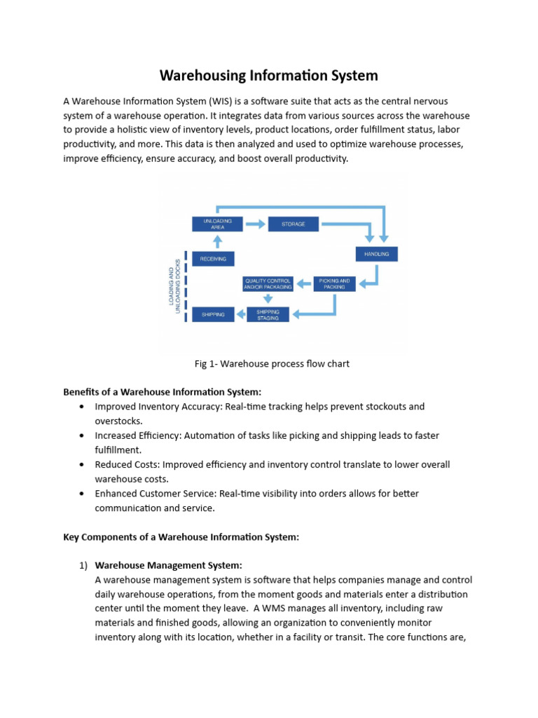 Warehouse Information System Guide | PDF | Warehouse | Business