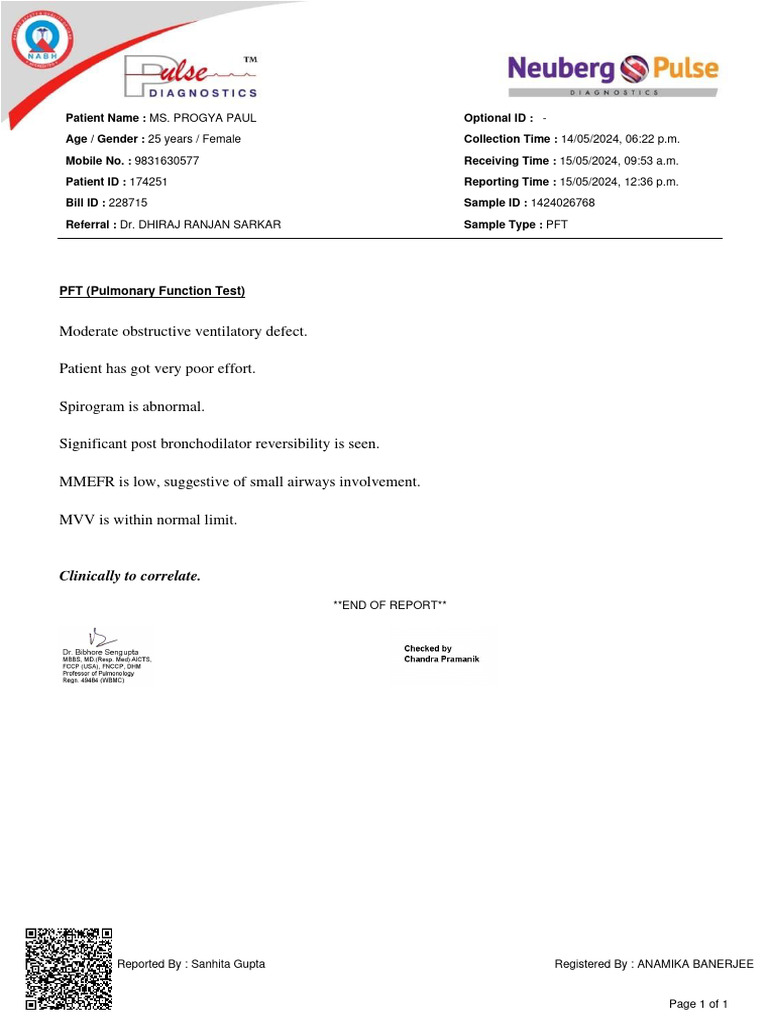 Whatsapp Reportsmedical Report Progya Paul 2024-52-05-14-24 | PDF