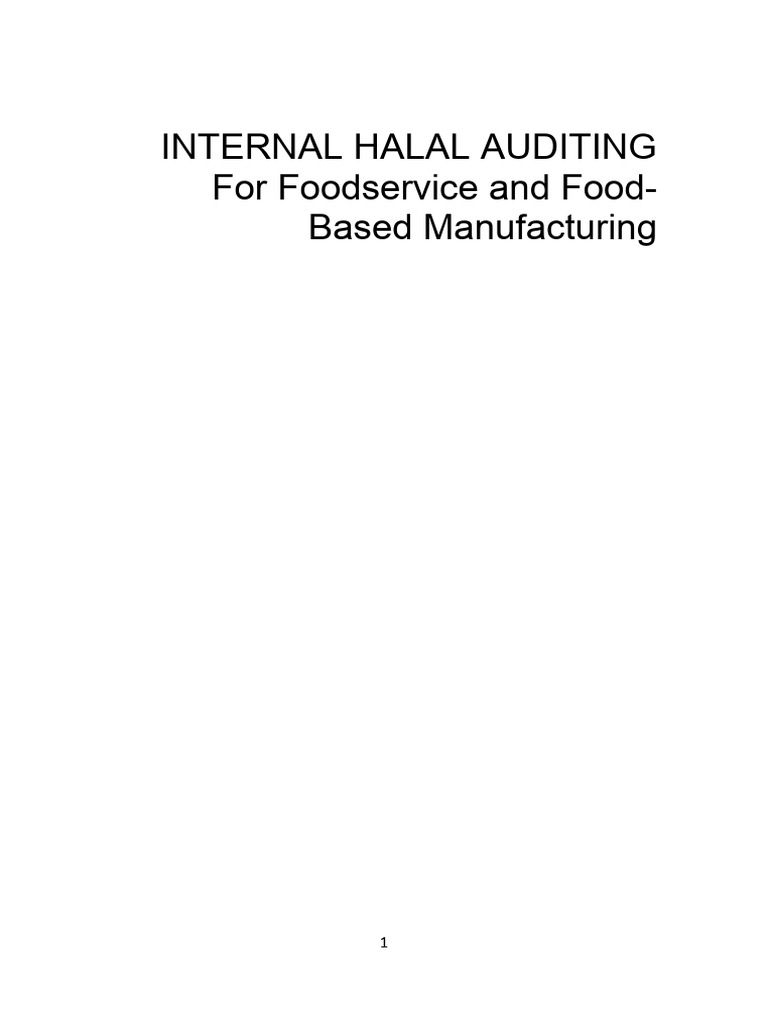 INTERNAL_HALAL_AUDITING | Download Free PDF | Audit | Auditor's Report