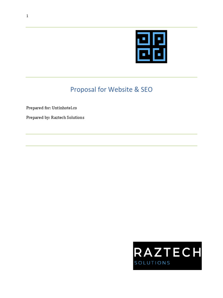 Proposal For Untinhotel - Co - Updated | PDF | Websites | Popular ...