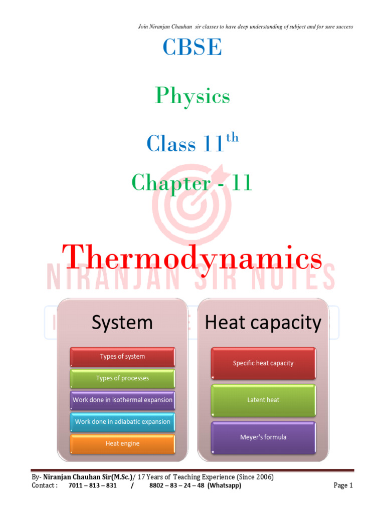 Chapter 11 Thermodynamics | PDF | Heat | Thermodynamics