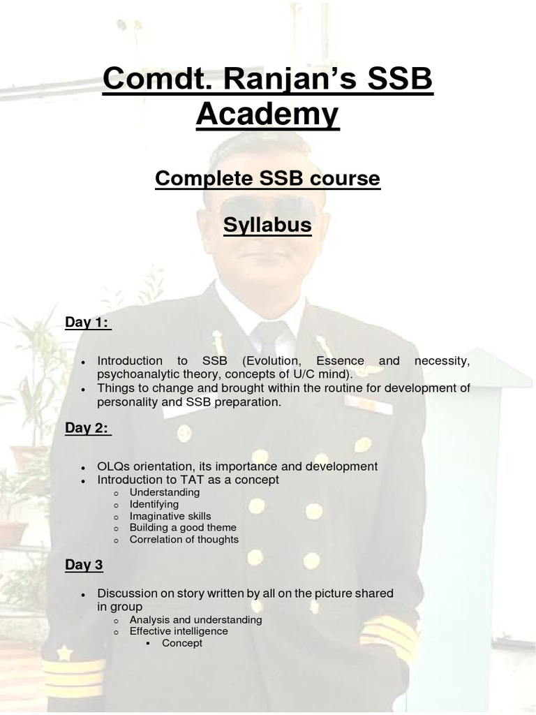 SSB syllabus..ak | Download Free PDF | Concept | Thought