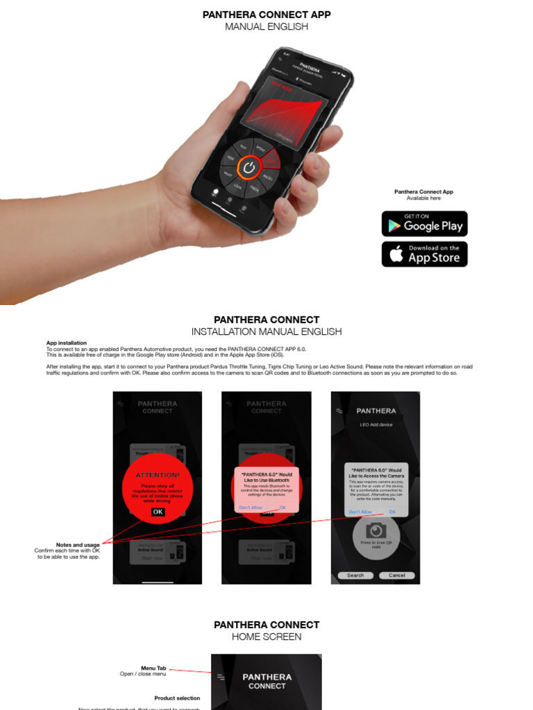 Operation Manual Panthera Connect App - Leo Active Sound | PDF ...