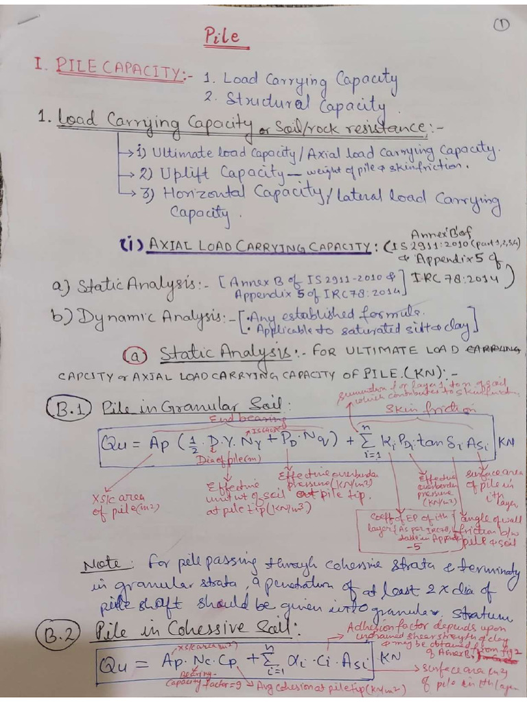 Pile Capacity | PDF