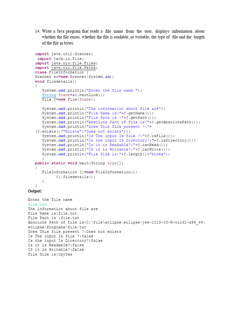 14-and-16-programs-1 | Download Free PDF | Computer File | Filename