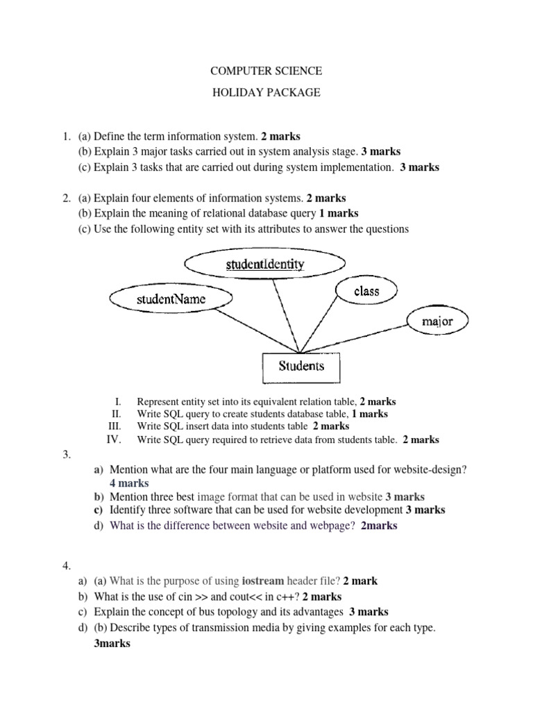 FORM 5 COMPUTER SCIENCE | Download Free PDF | Sql | Databases