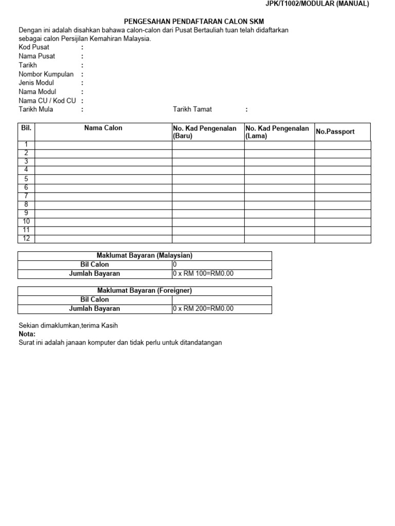 JPK T1002 Modular (Manual) | PDF | Karier & Perkembangan | Pengelolaan ...