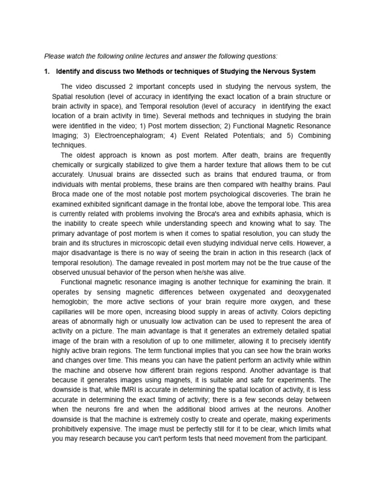 The Research Methods of Biopsychology | PDF | Brain | Functional ...