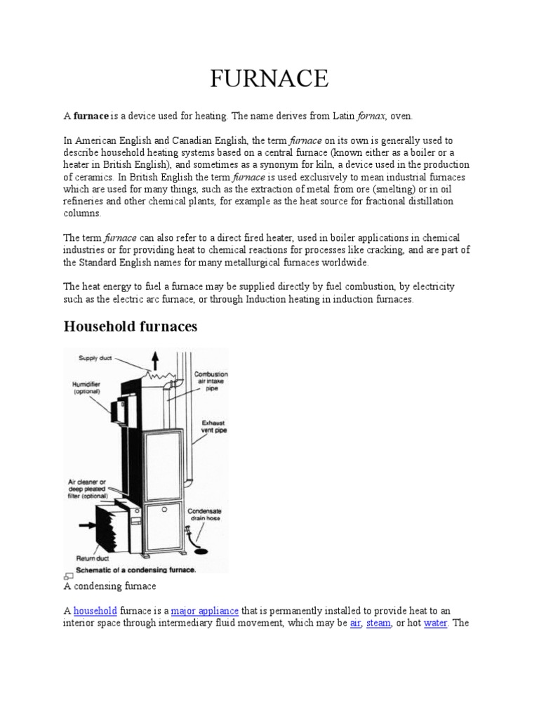 Furnace: Household Furnaces | PDF | Furnace | Industries