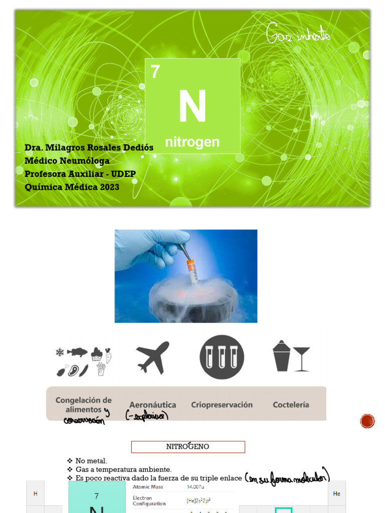 Clase 4 Nitrogeno. Prof Milagros Rosales | PDF | Nitrógeno | Amoníaco