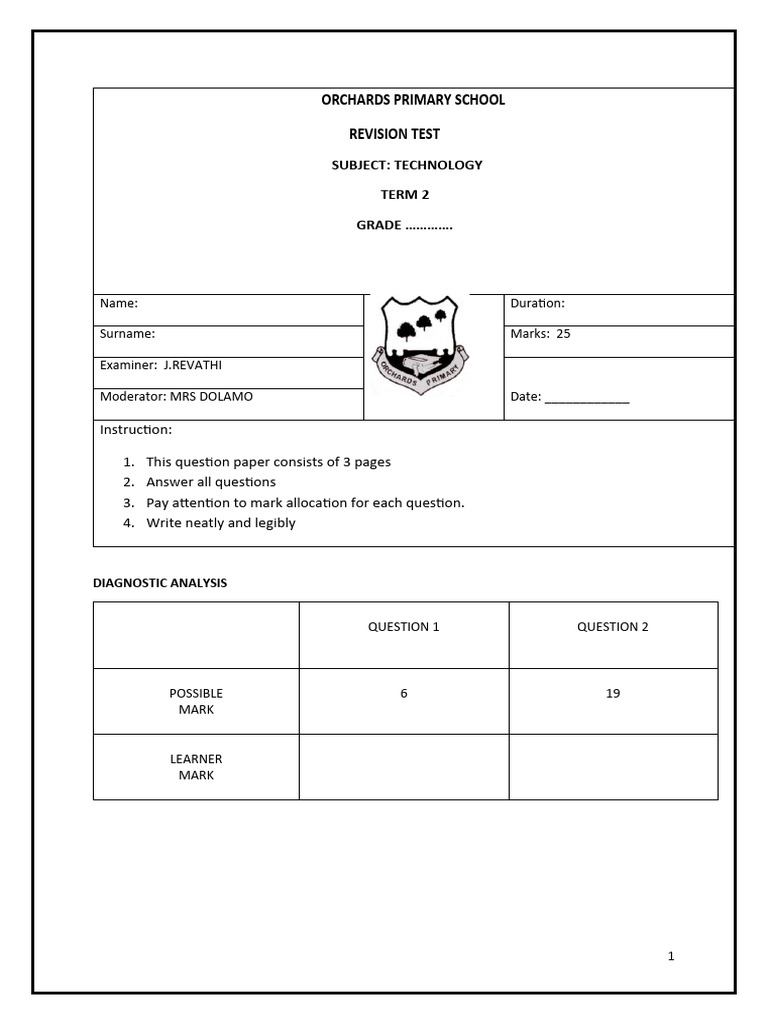 Grade 7 Assesment Test | PDF | Lever