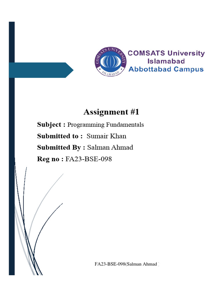 Programming Fundamental Lab Assignment | PDF | Unix Software | Software ... Programming Fundamental Lab Assignment | PDF | Unix Software | Software ...