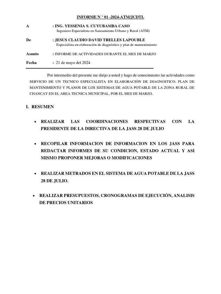 Actividad Trelles | PDF | Presupuesto | Agua