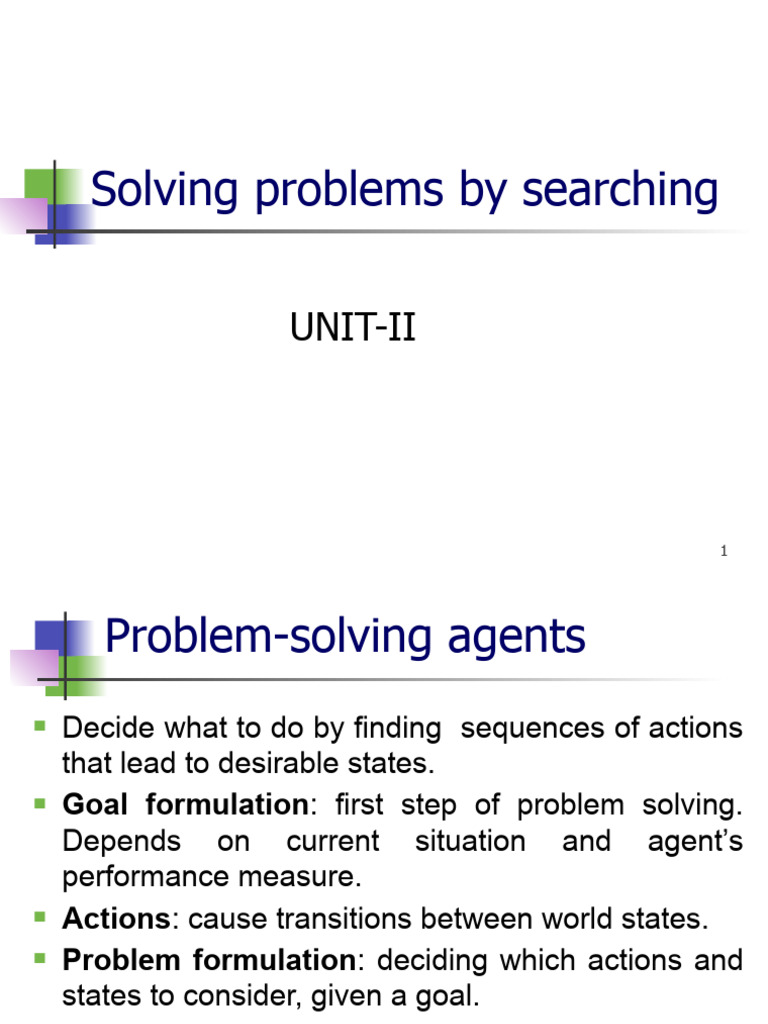 Solving Problems by Searching: Unit-Ii | PDF | Theoretical Computer Science | Applied Mathematics