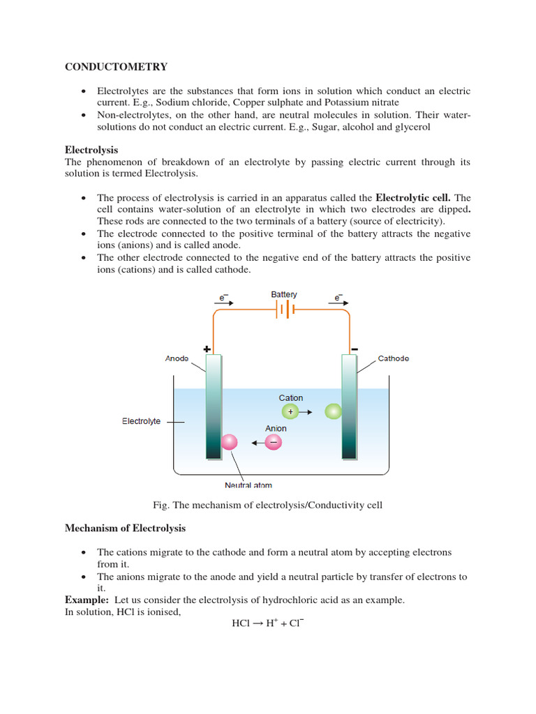 conductometry | PDF | Acid | Electrolyte