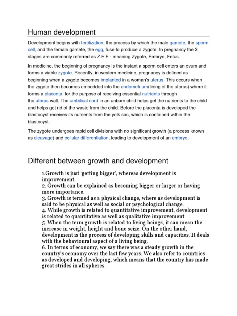 Human Development: Fertilization Gamete Sperm Cell Egg | PDF | Heredity ...