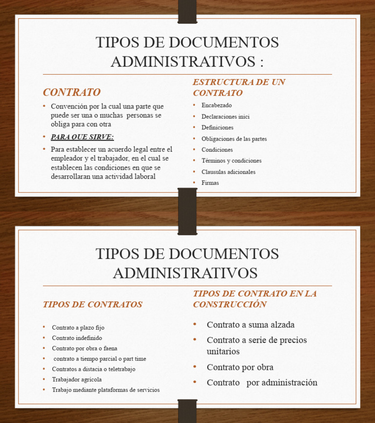 TIPOS DE DOCUMENTOS ADMINISTRATIVOS | PDF