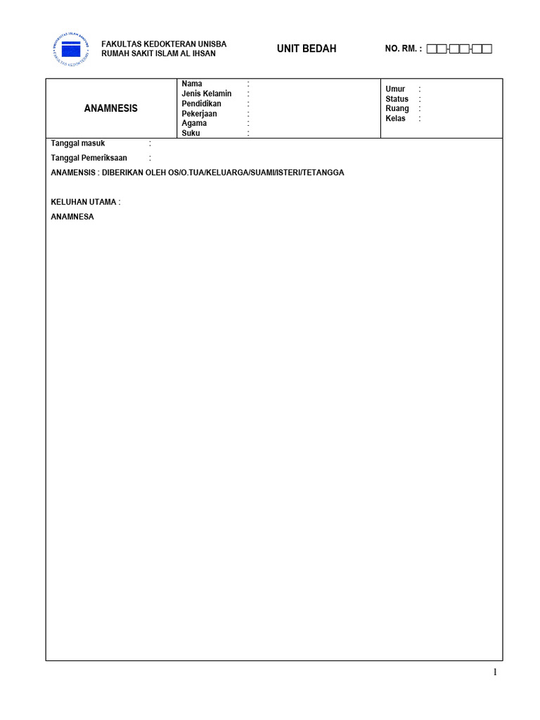 Anamnesis dan Diagnosis Medis Bedah | PDF