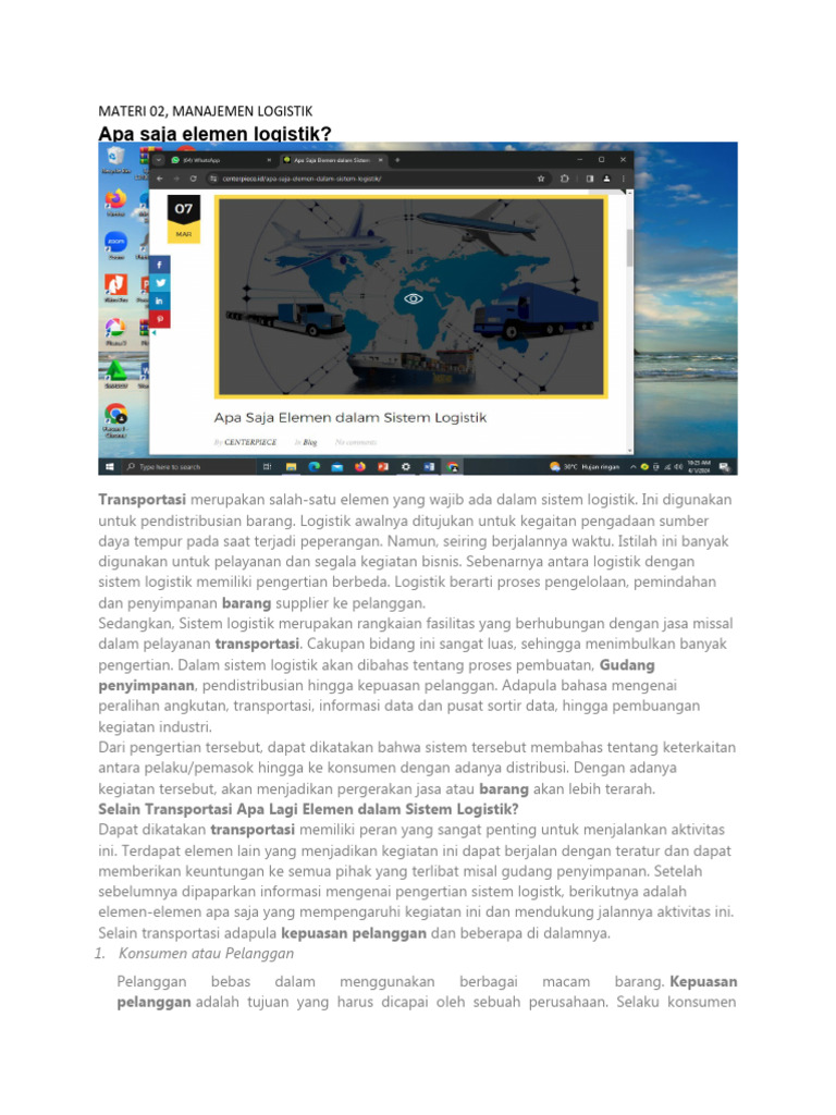 MATERI 02 MANAJEMEN LOGISTIK | PDF