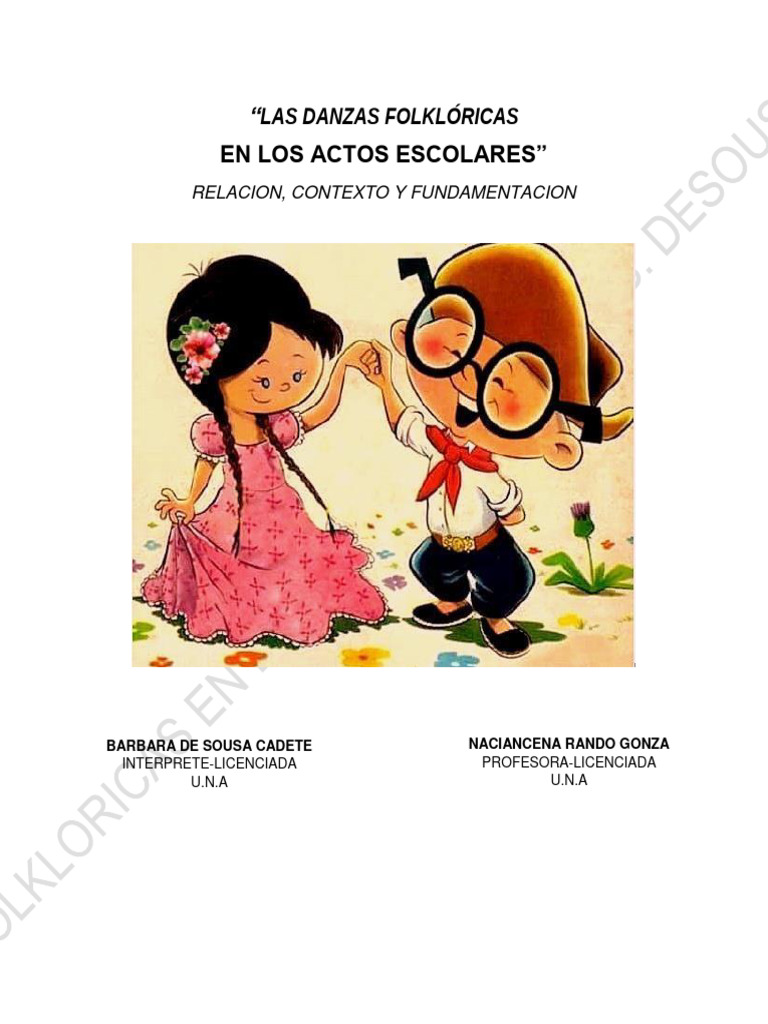 Las Danzas Folkloricas en Los Actos Escolares. de Sousa Cadete-Rando Gonza. 2021 | PDF ...